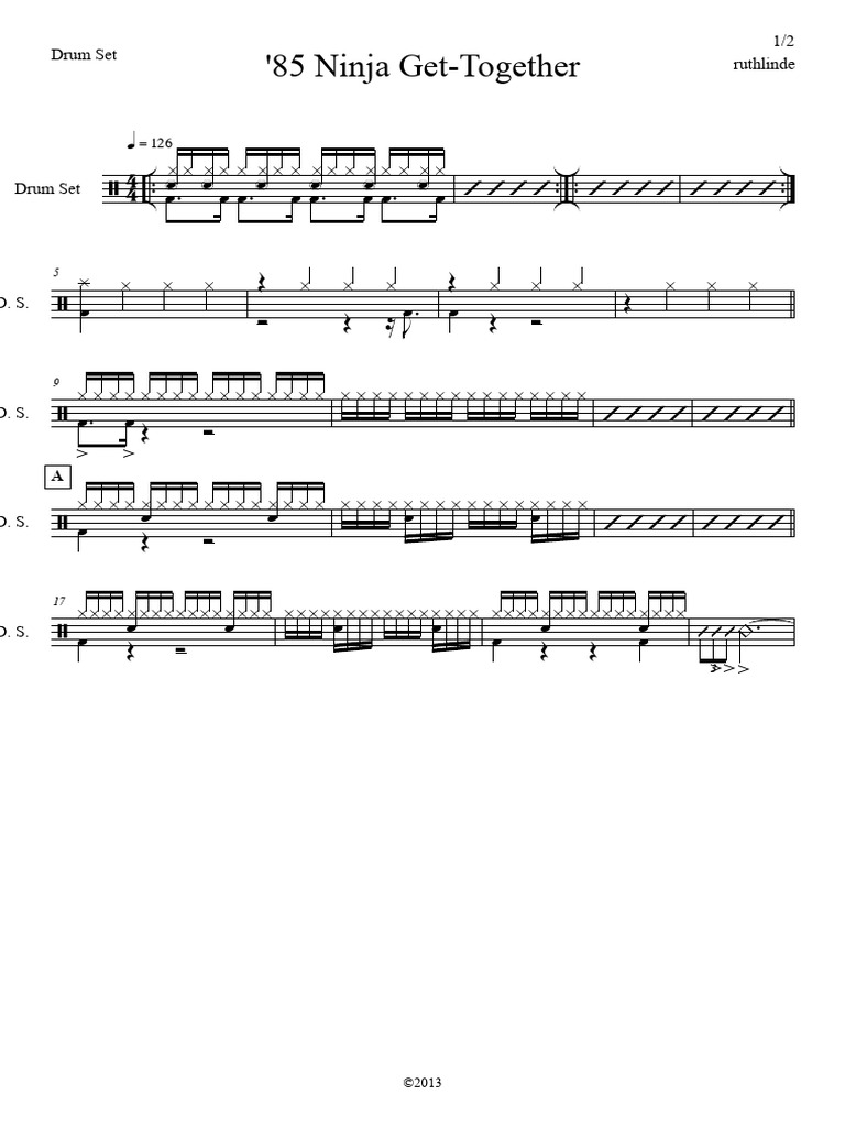 85 Ninja Get-Together 3 - Drum Set | PDF
