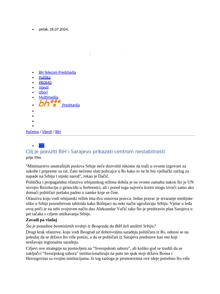 Bih Politicki | PDF