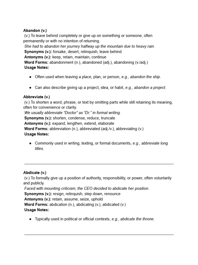 1,000 Essential Academic Vocabulary Words | PDF | Wealth | Aesthetics