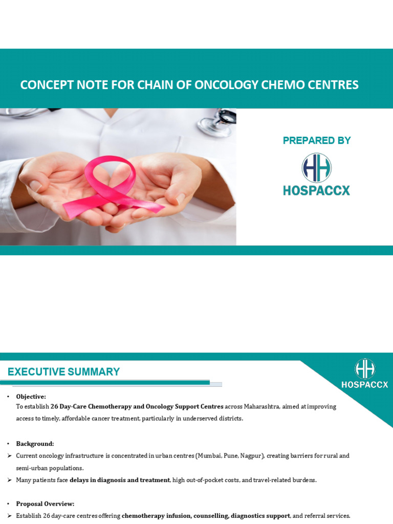 Concept Note For Onco Chemo Centres | PDF | Oncology | Cancer