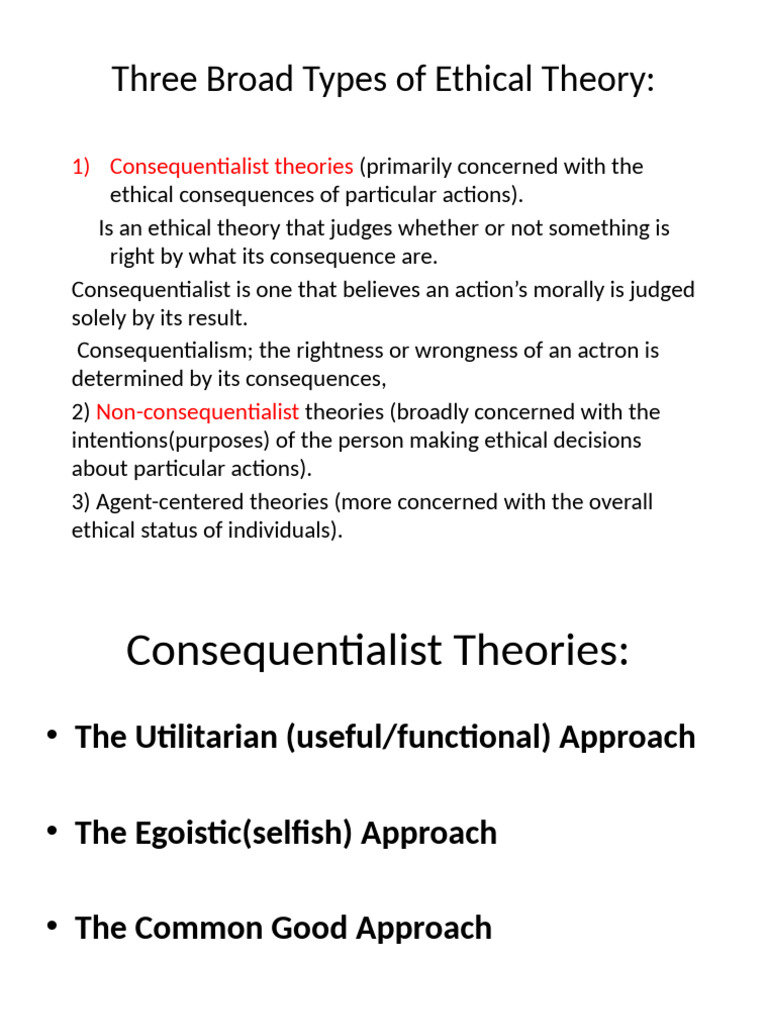 Overview of Ethical Theories Explained | PDF | Utilitarianism | Justice