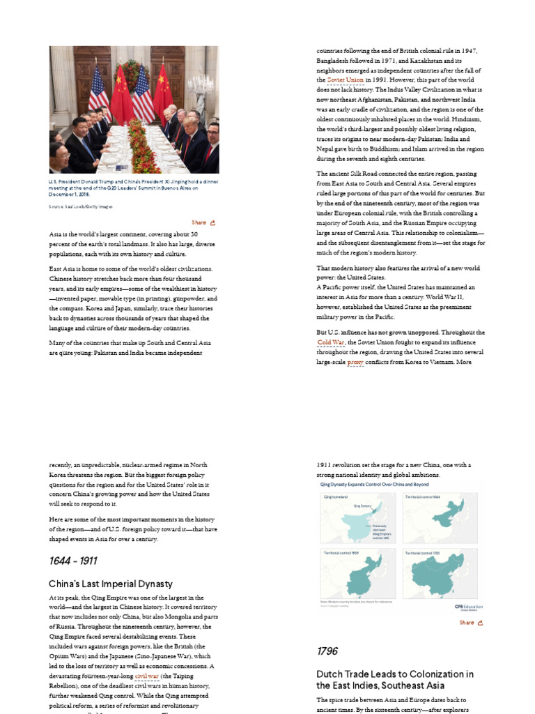 Asia - The Essentials - Modern History and U.S. Foreign Policy - Asia ...