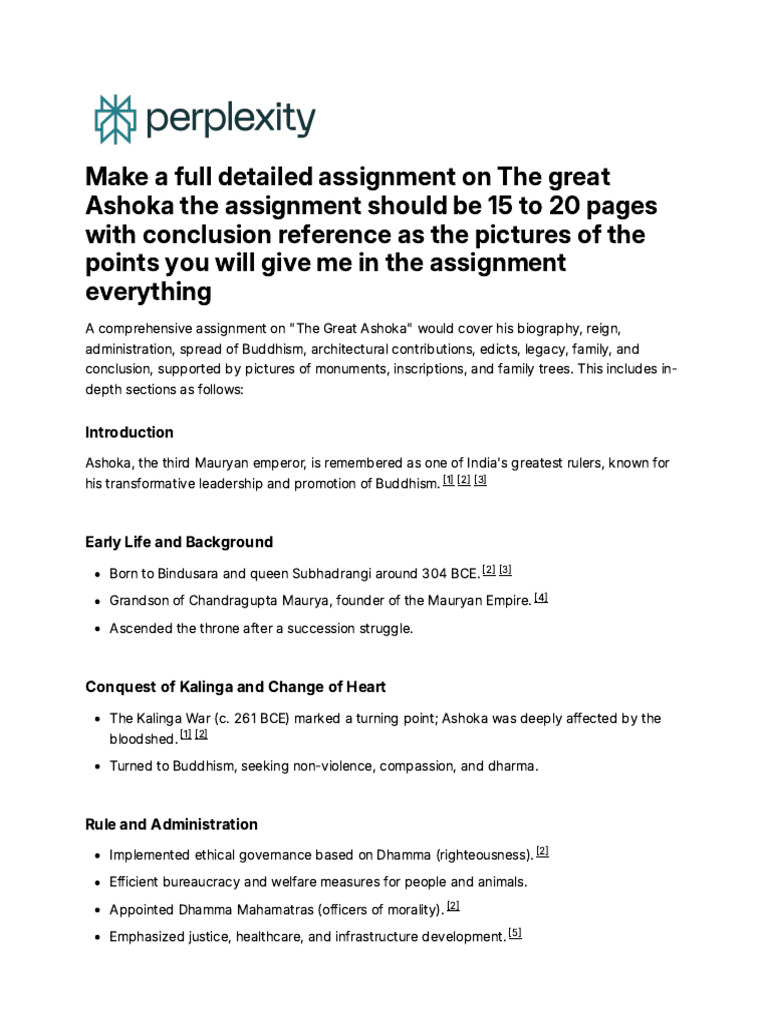 Make A Full Detailed Assignment On The Great Ashok | PDF | Ashoka | Nāstika