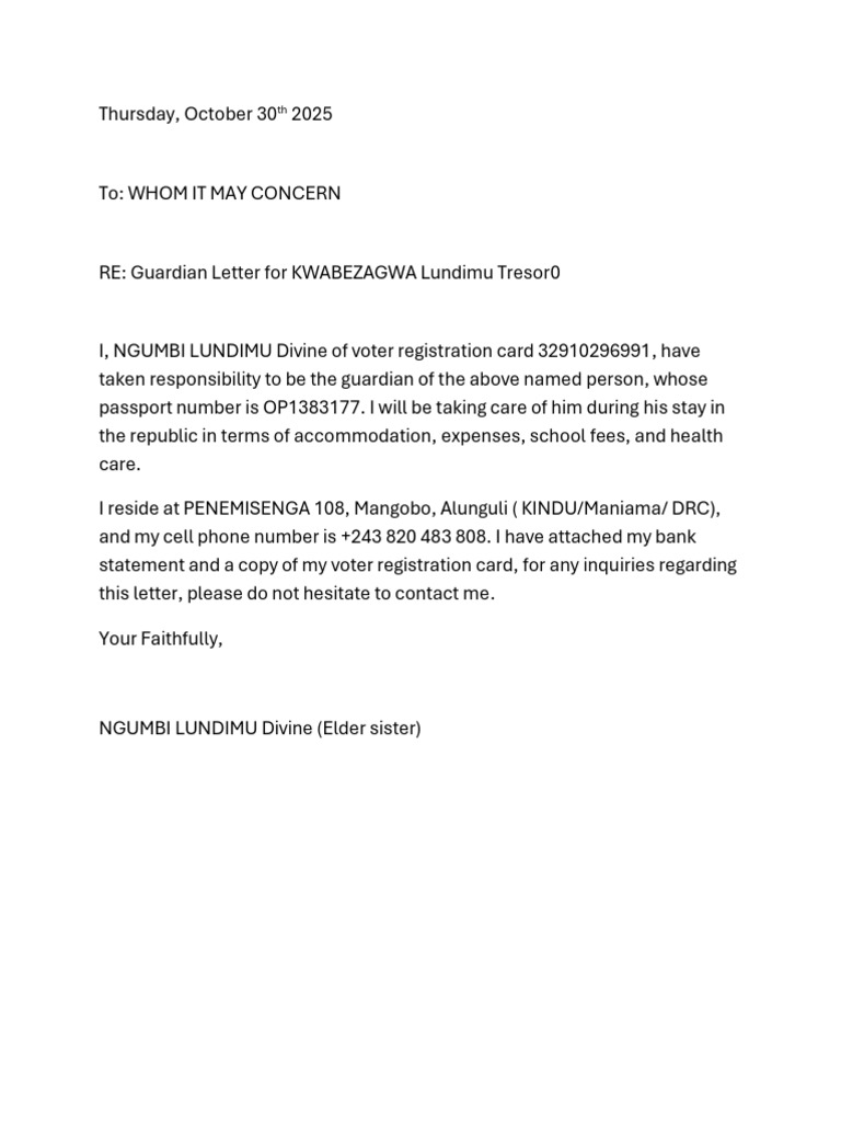 Letter of Recommandation | PDF