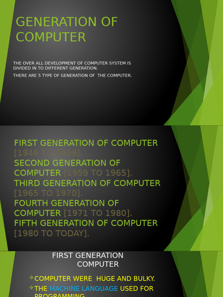 Generation of Computer | PDF | Integrated Circuit | Central Processing Unit