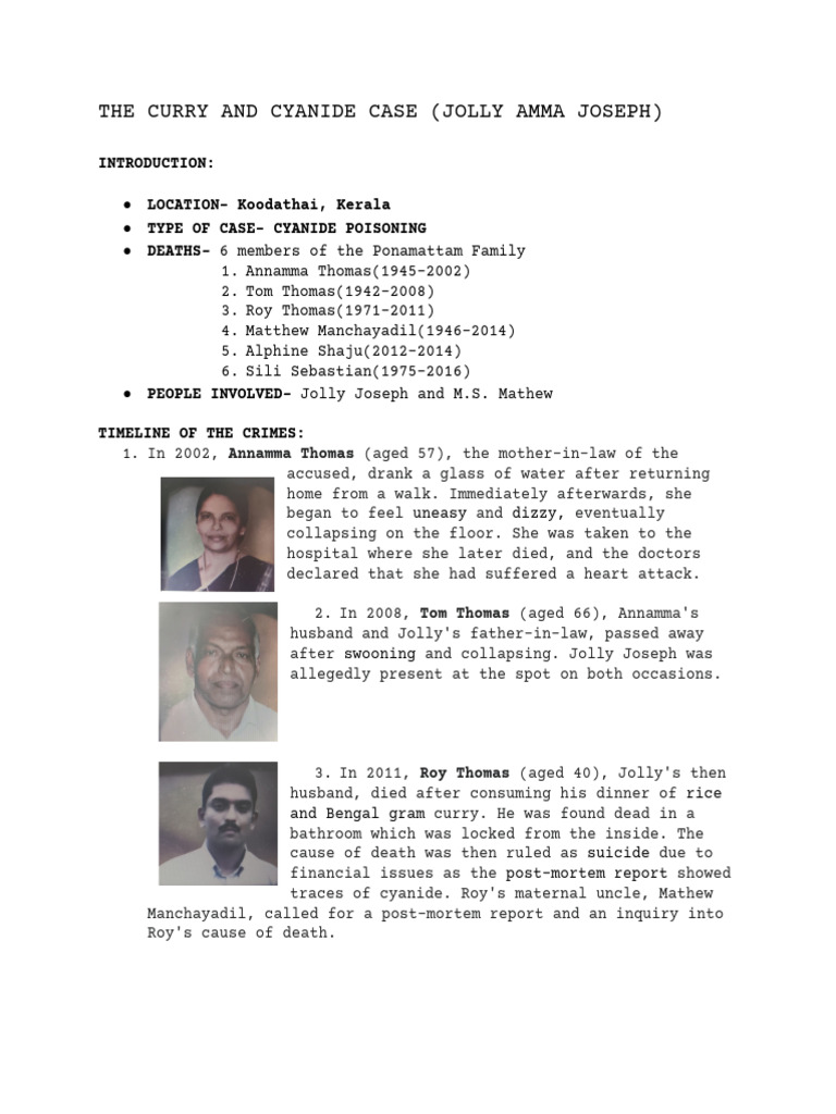 Jolly Joseph: The Cyanide Murders | PDF | Medicine