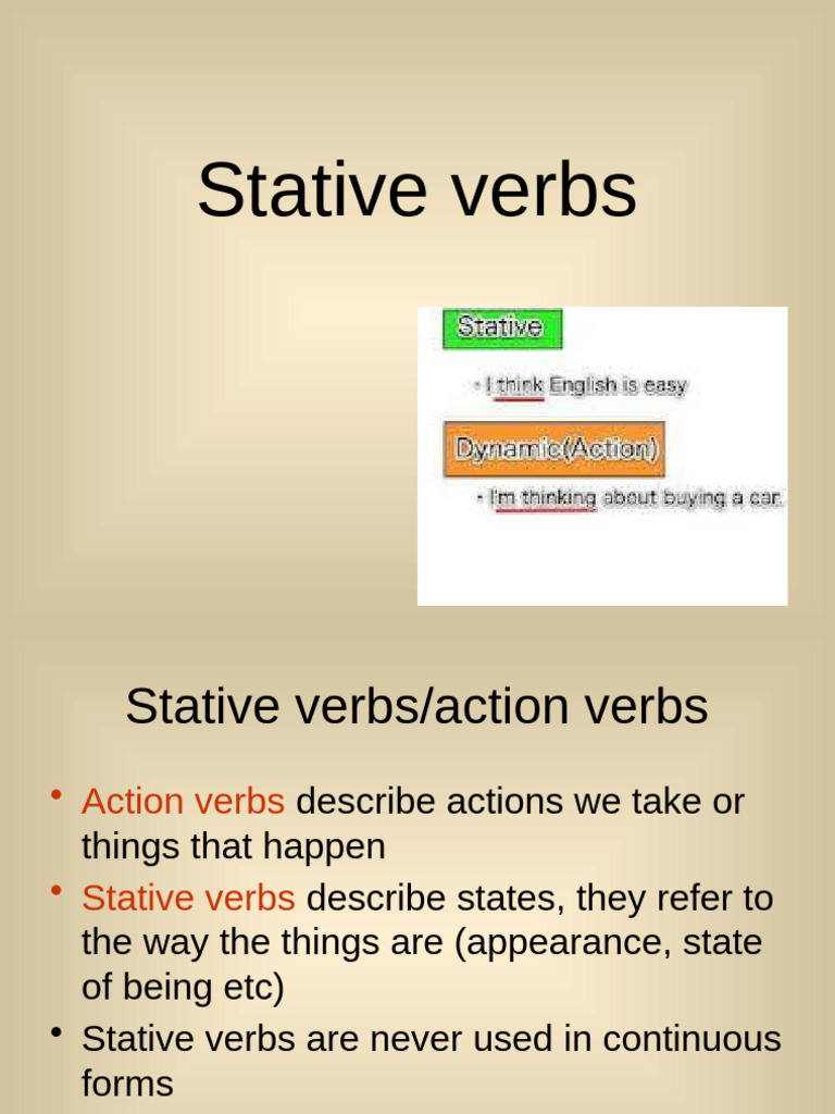 Stative Verbs | PDF