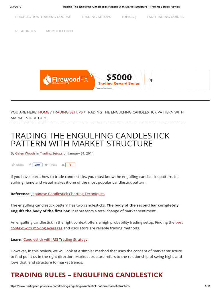 Trading The Engulfing Candlestick Pattern With Market Structure ...