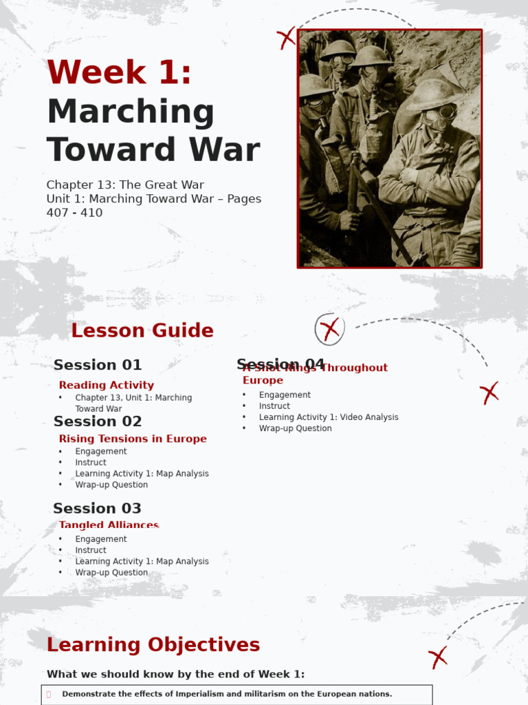 Week 1 - Marching Toward War | PDF | German Empire | Otto Von Bismarck