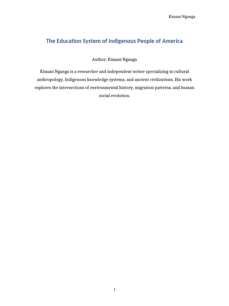 Indigenous Education in the Americas | PDF | Storytelling | Oral Tradition
