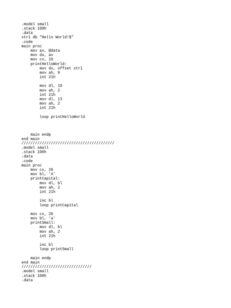 5 Nov MP Lab Codes | PDF