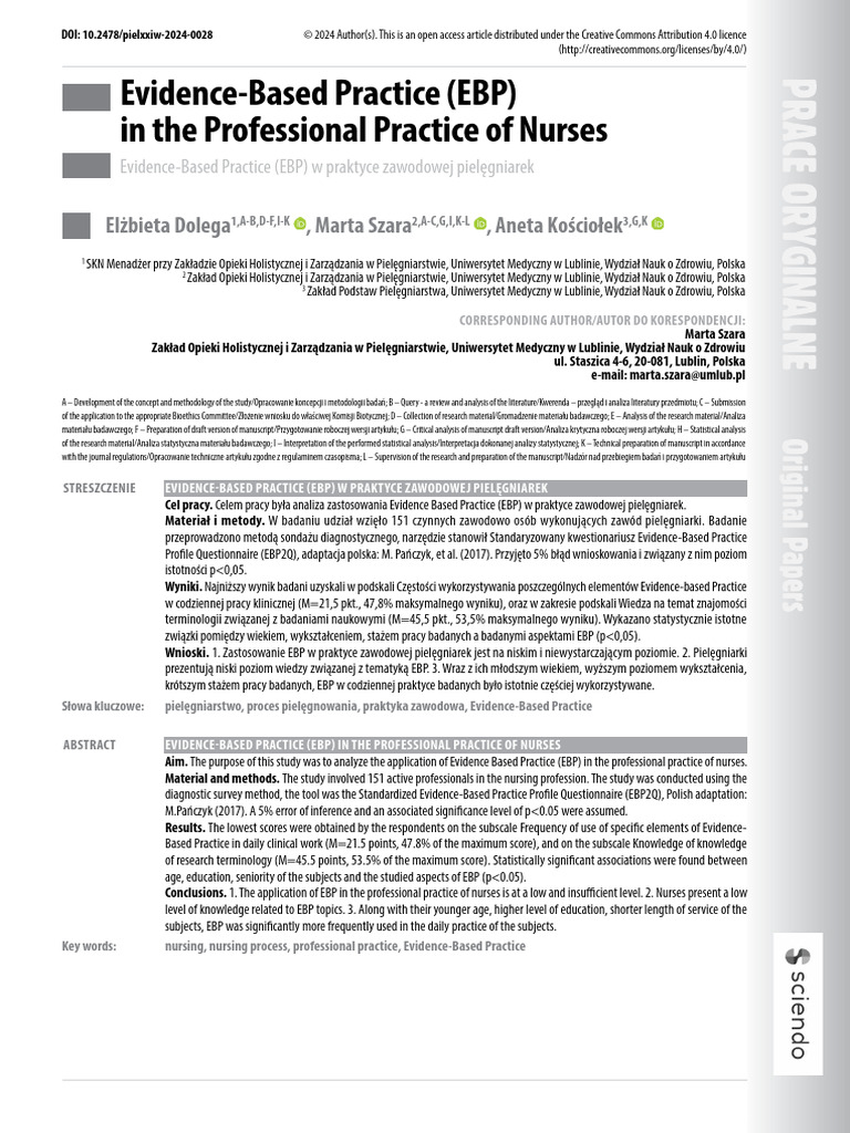Evidence-Based Practice EBP in The Professional PR | PDF