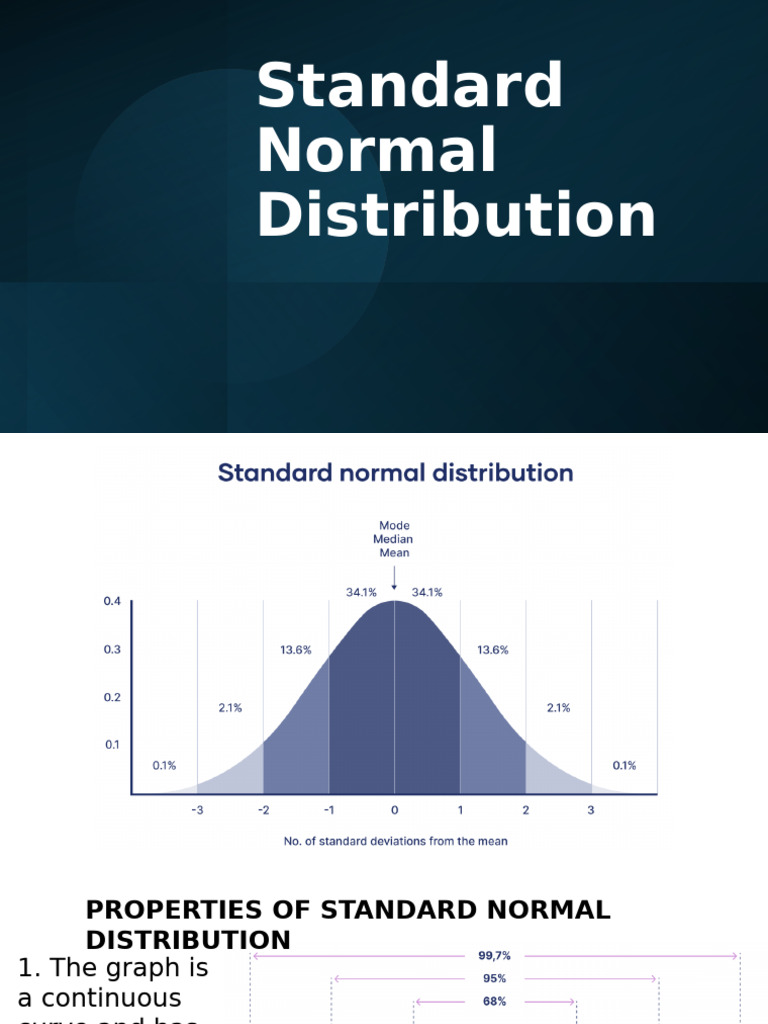 Standard Normal Distribution Student | PDF | Normal Distribution | Mode (Statistics)