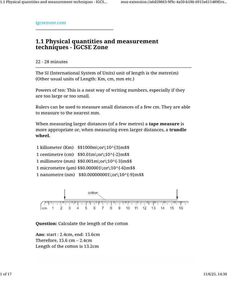 Physical Quantities and Measurement Guide | PDF | Litre | Volume