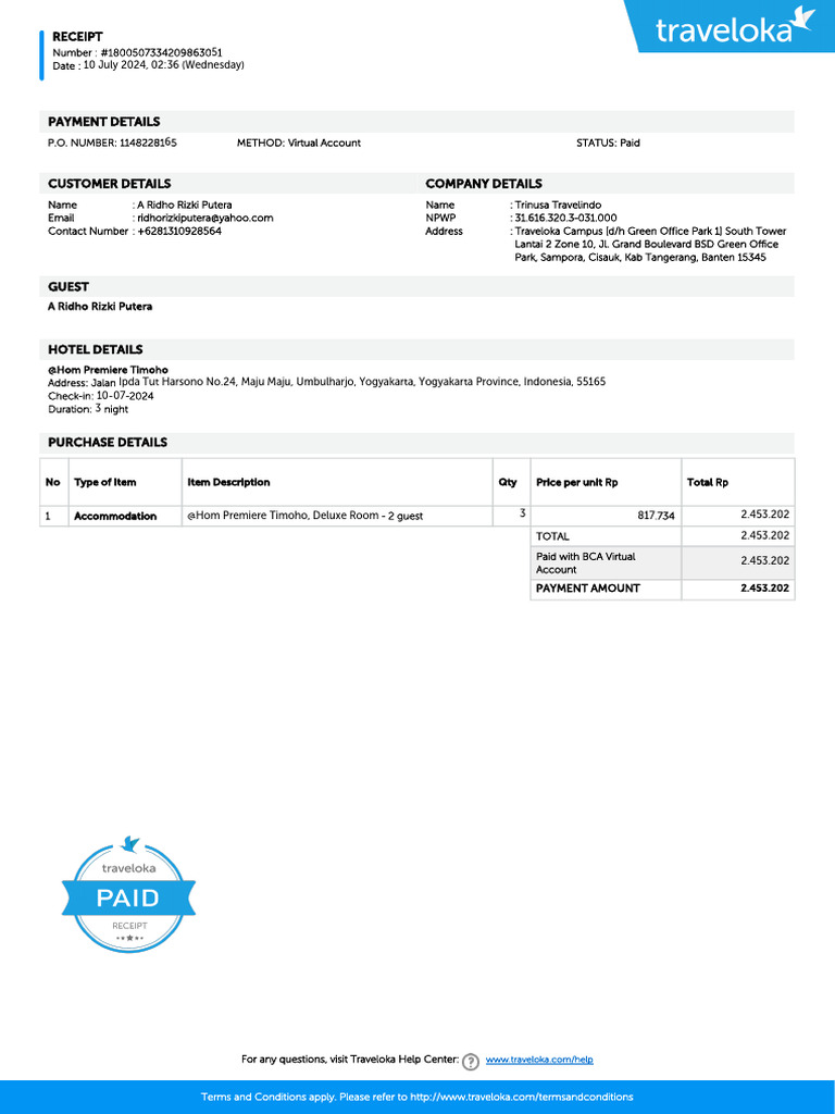 Receipt 6 | PDF