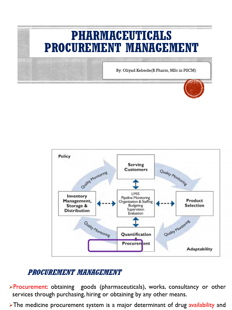Pharmaceutical Procurement Management Guide | PDF | Procurement | Economies