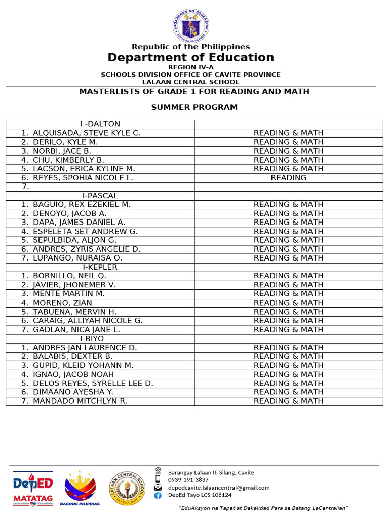 Lcs - Portrait Template (Matatag & Bagong Pilipinas) | PDF | Chess ...