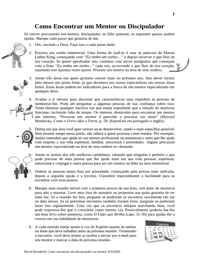 Como Encontrar Um Discipulador Ou Mentor 2 | PDF | Tempo | Oração