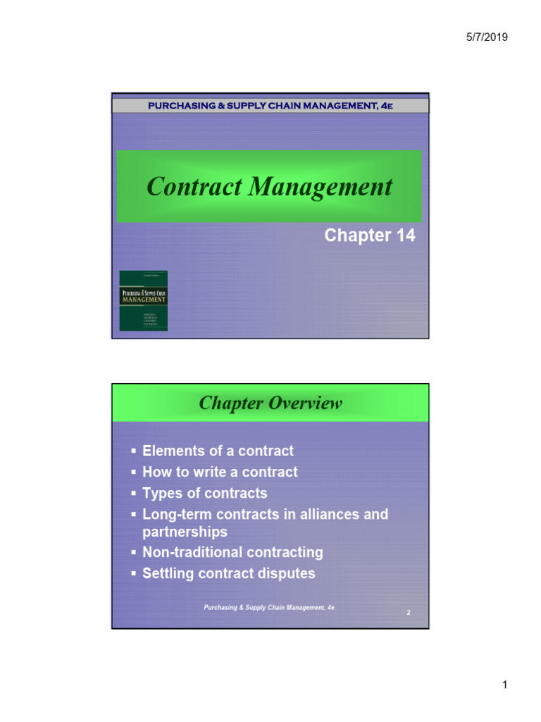 Contract Management | PDF | Arbitration | Supply Chain Management