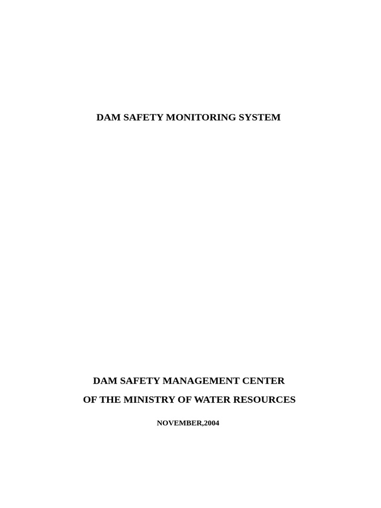 Dam Safety Monitoring Contents Overview | PDF | Dam | Soil Mechanics