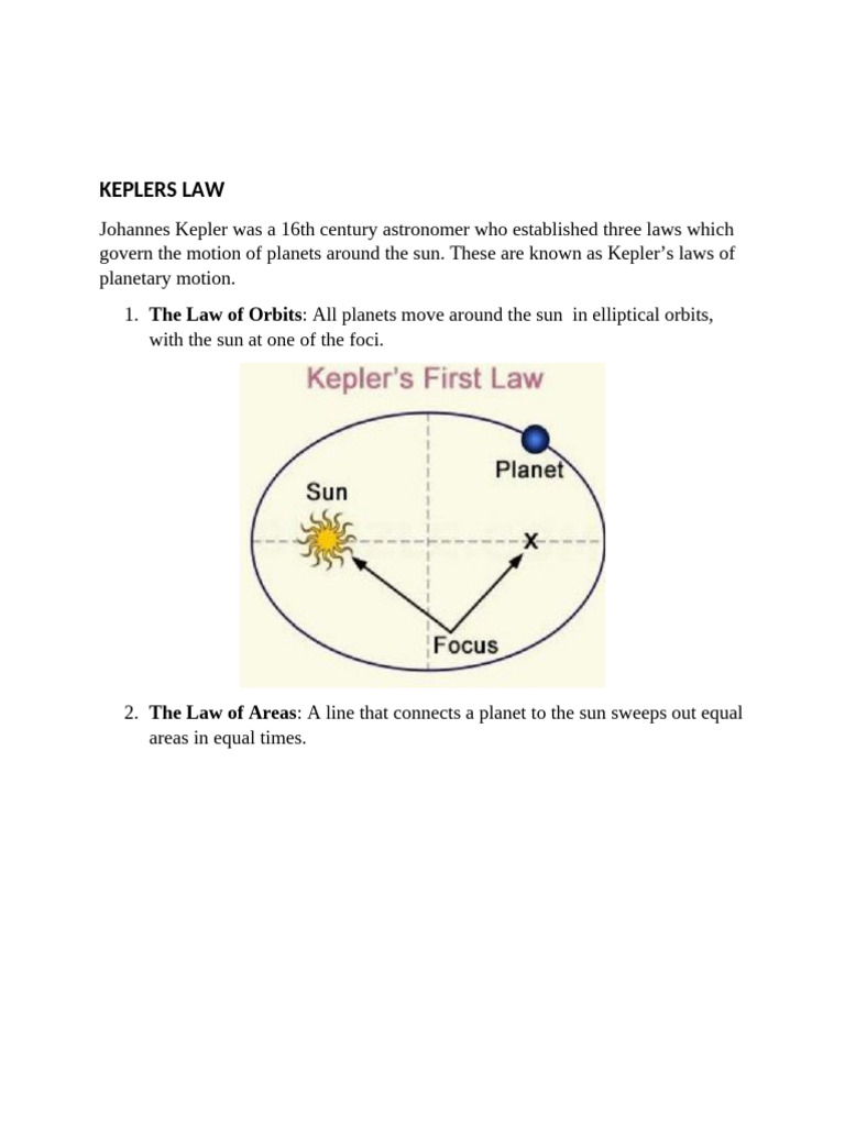 Keplers Law and Weight on Moon - Reference | PDF