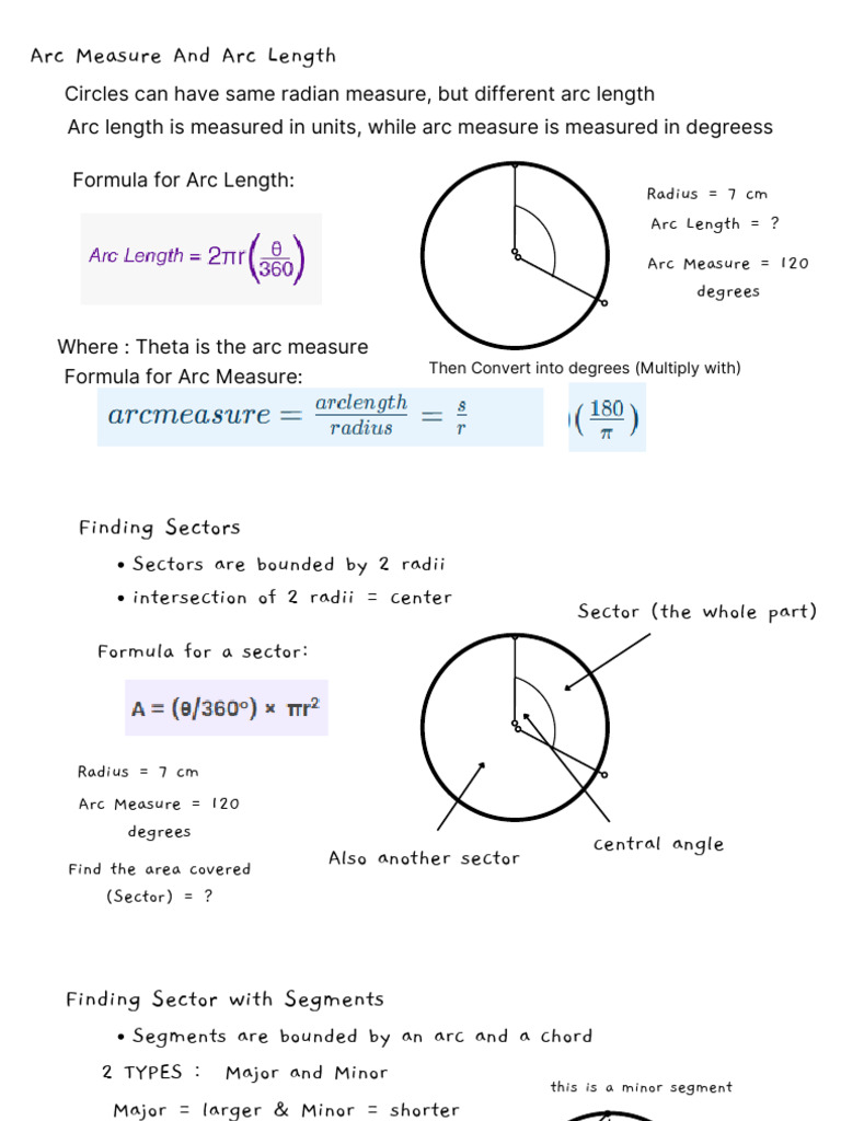 Arc Measure - 2024 Q2 Math G10 | PDF