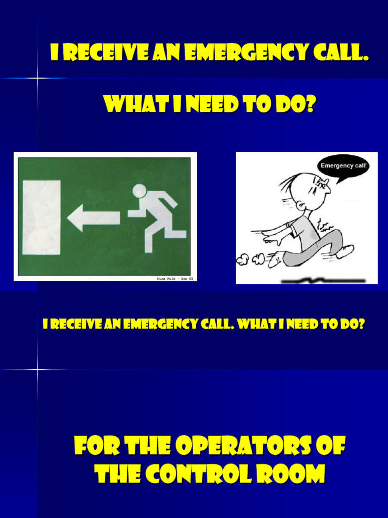 I Receive An Emergency Call | PDF | Emergency | Civil Defense