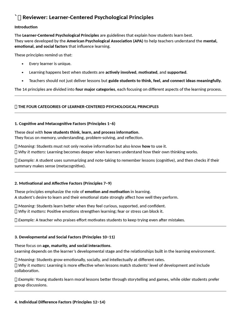 Cpe 100 Reviewer | PDF | Learning | Motivational
