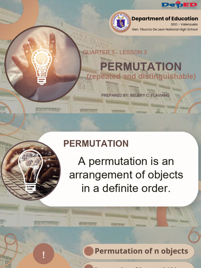 Q3 Lesson 3 Permutations Repeated and Distinguisable | PDF ...