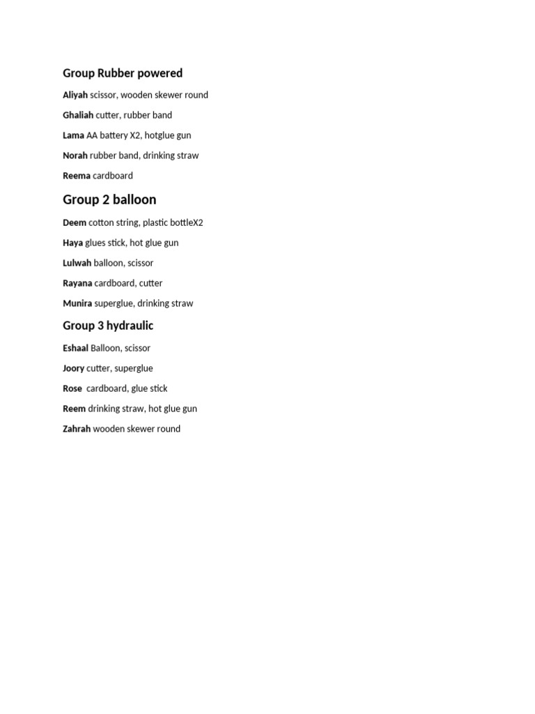 Project Groups Pdf