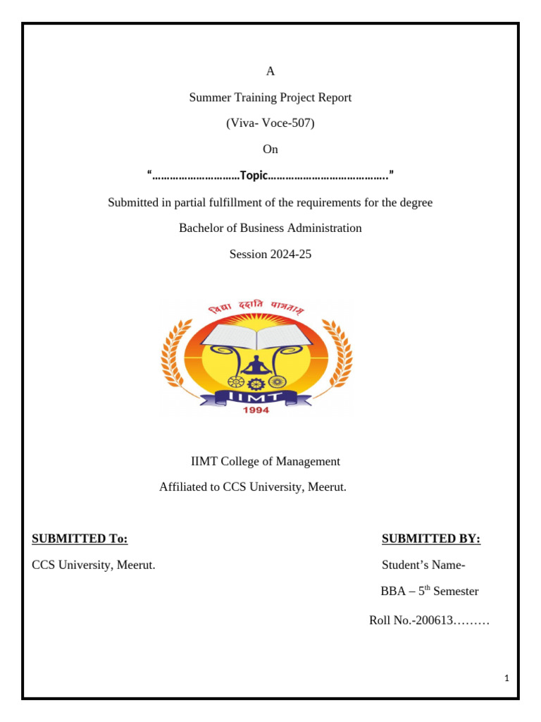 Sample Project Report Guideline | PDF
