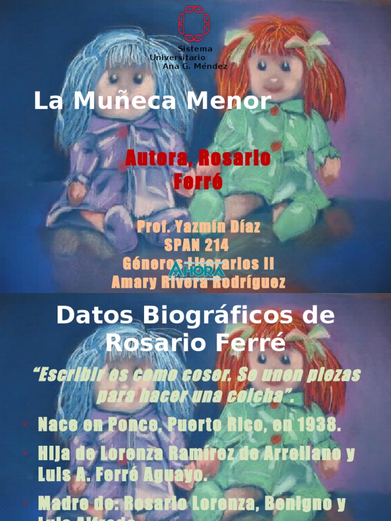 La Muñeca Menor Presentación Formal | PDF