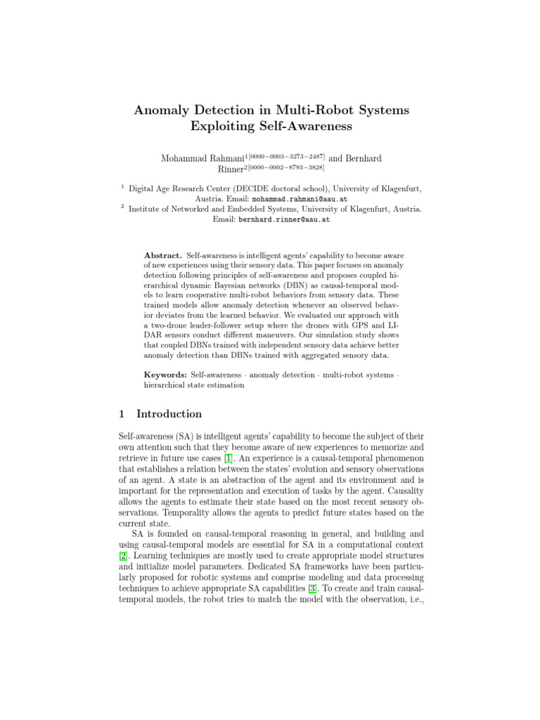 Mohammad Rahmani and Bernhard Rinner Faiema 2023 | PDF | Lidar ...