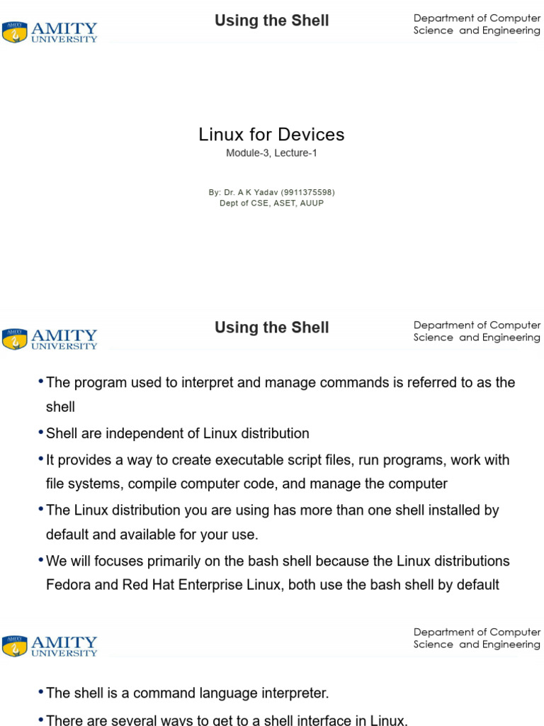 Linux For Devices Module 3 | PDF | Command Line Interface | Shell (Computing)