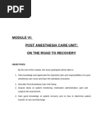 Post Anesthesia Care Unit Nursing Guide | PDF | Anesthesia | Surgery