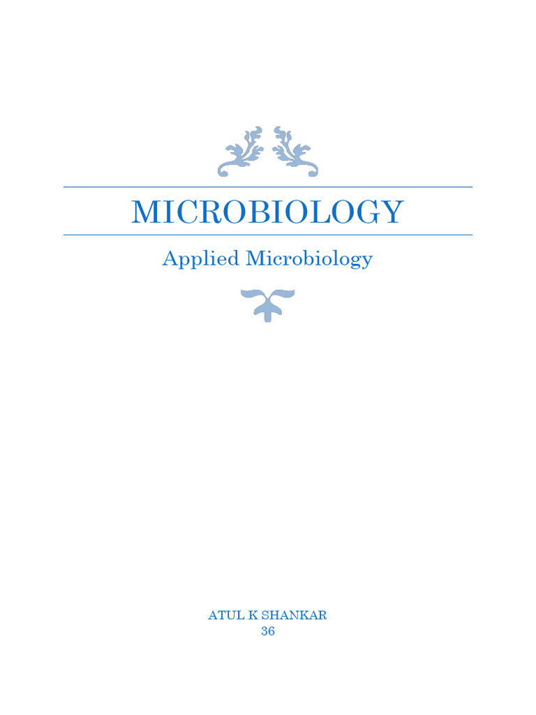 Microbiology - Applied Microbiology | PDF | Vaccines | Waste