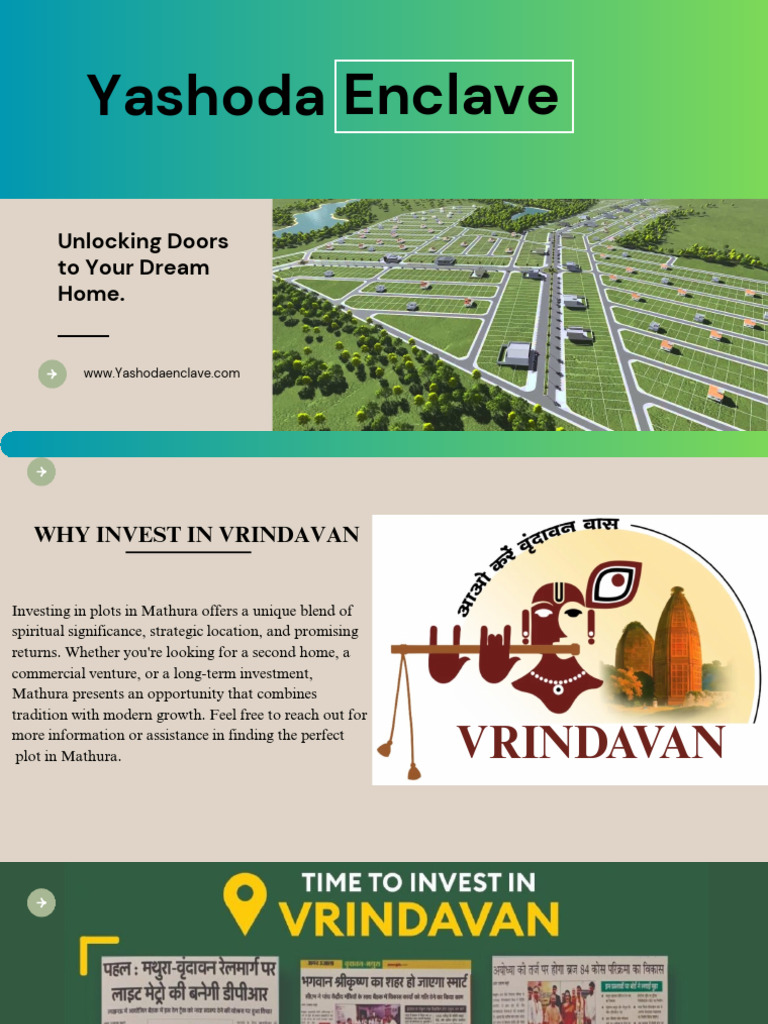 Invest in Mathura Plots at Yashoda Enclave | PDF