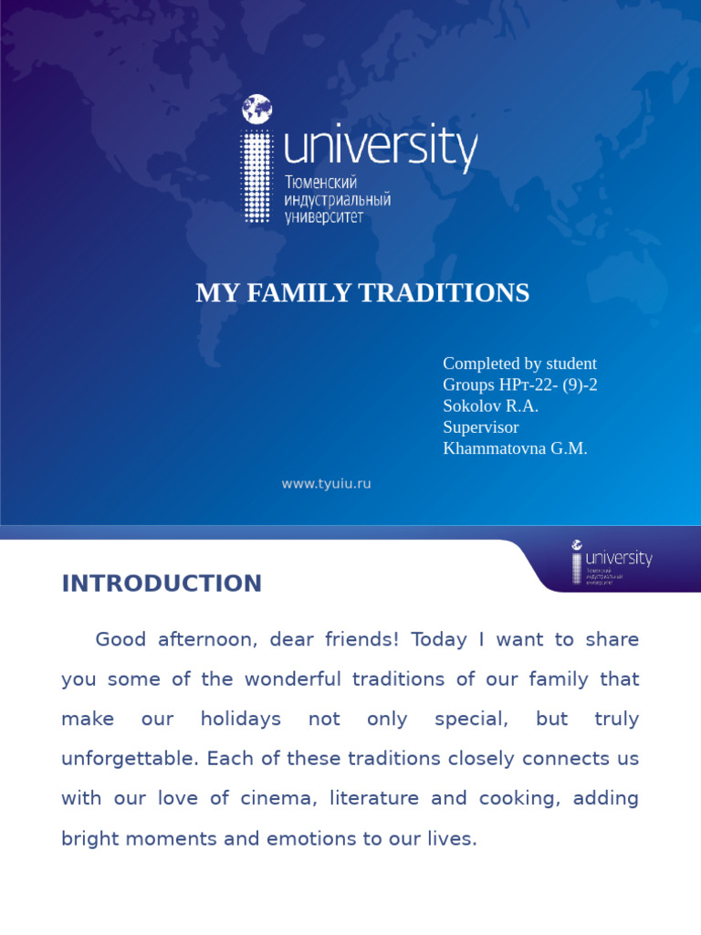 My Family Traditions | PDF
