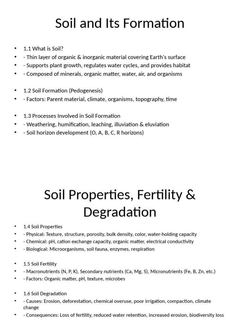 Soil Formation and Conservation | PDF