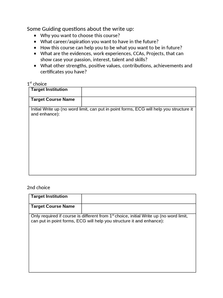 Course Selection and Career Aspirations Guide | PDF