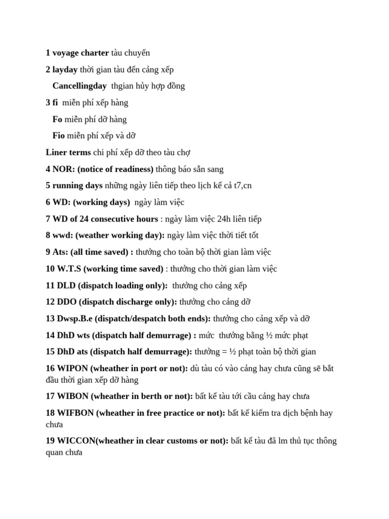 1 Voyage Charter Tàu Chuyến | PDF