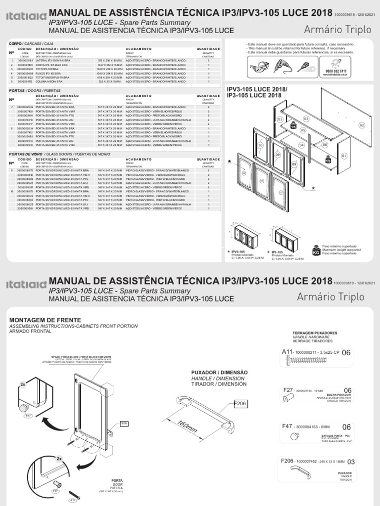 MANUAL ASSAT IP3-105_IPV3-10a5 MX LUCE | PDF