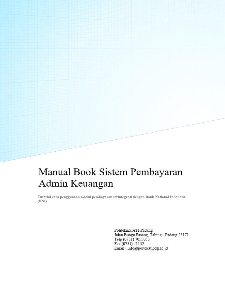 Panduan Modul Pembayaran BNI Politeknik | PDF