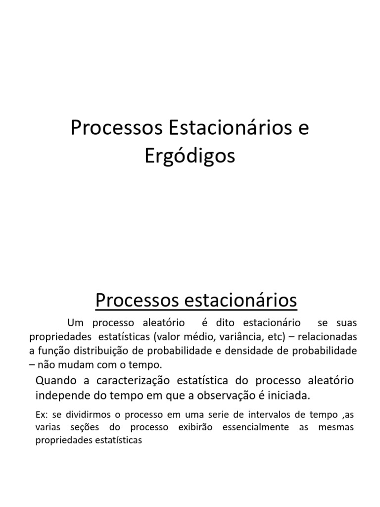 Presentation_14_Stationary and Ergodic Processes | PDF | Processo ...