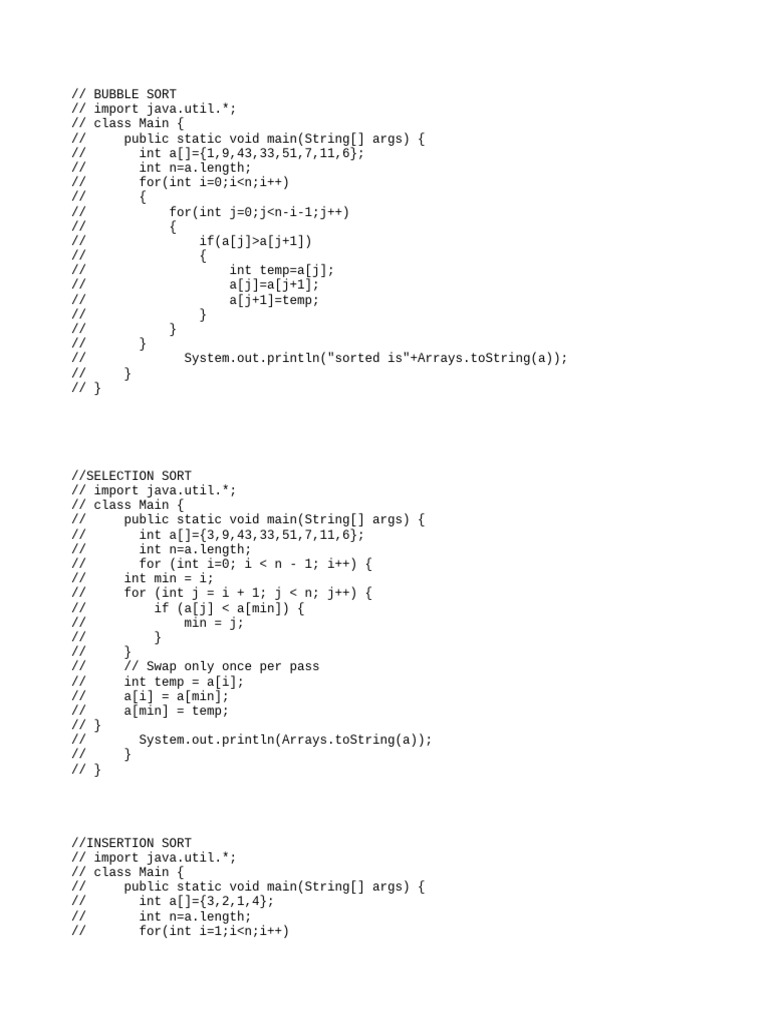 Java Sorting Algorithms Explained | PDF