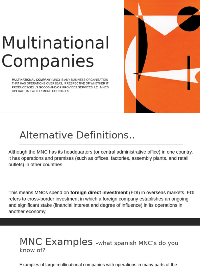 MNCs | PDF | Multinational Corporation | Taxes