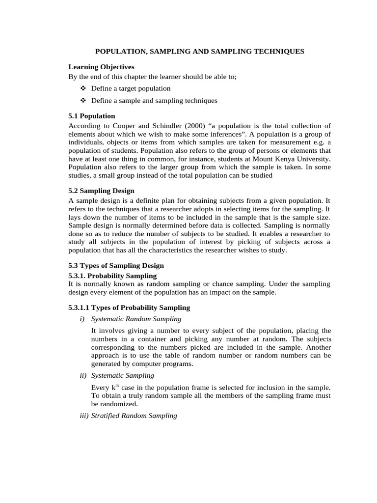 LESSON 7 | PDF | Sampling (Statistics) | Sample Size Determination
