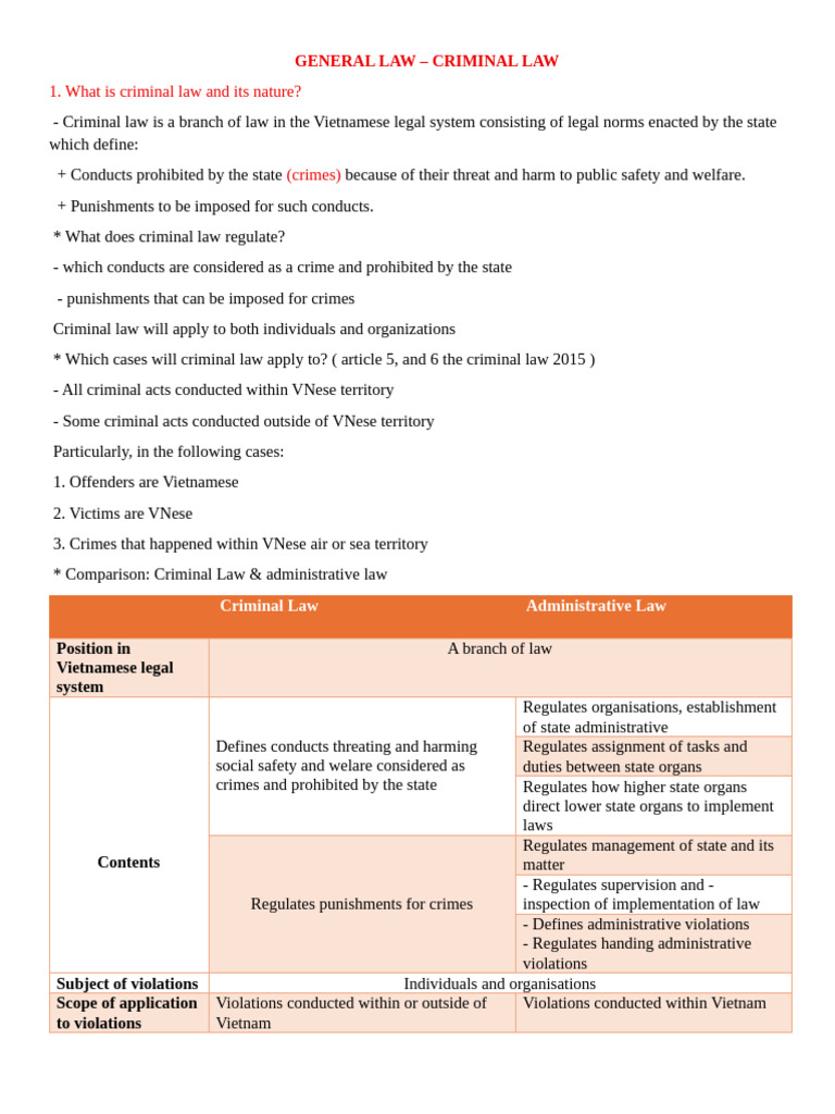 General Law - Criminal Law | PDF | Crimes | Crime & Violence