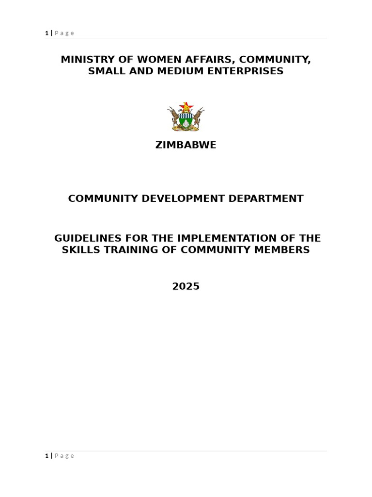 Community Skills Training Guidelines | PDF | Mentorship | Evaluation