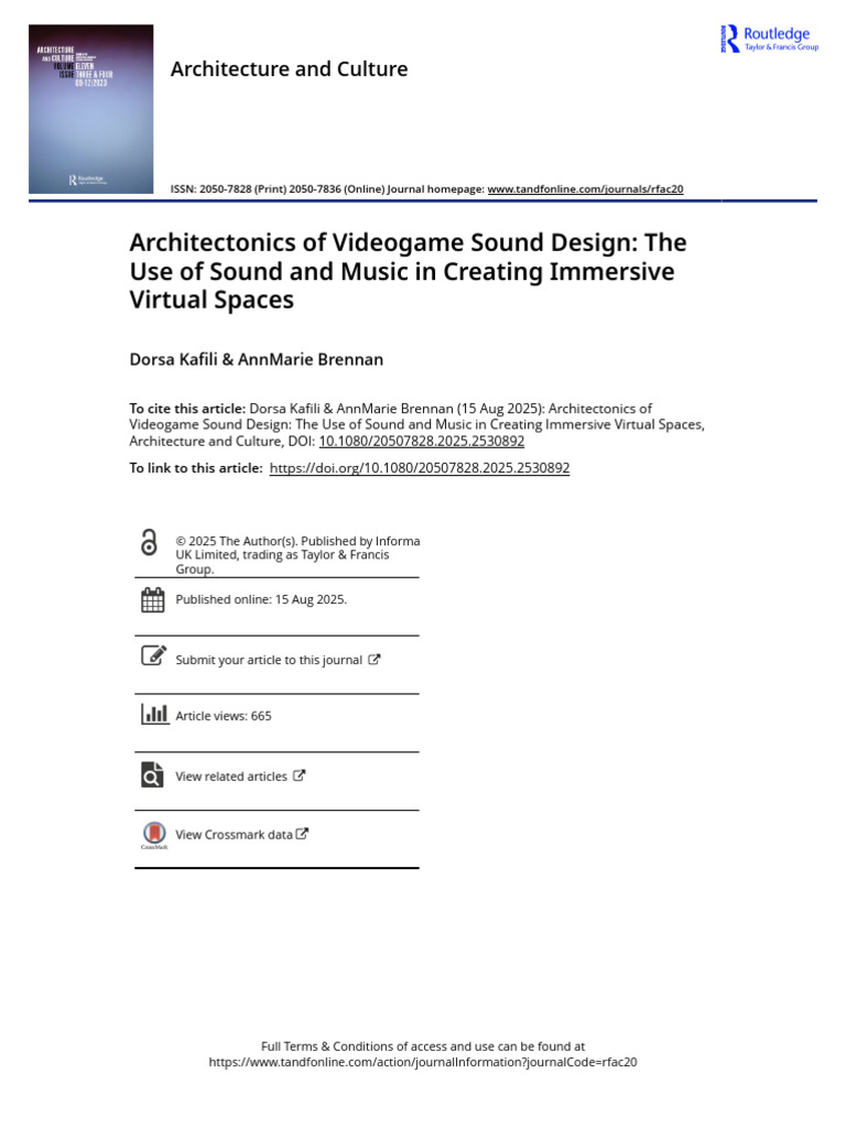 Architectonics of Videogame Sound Design The Use of Sound and Music in ...